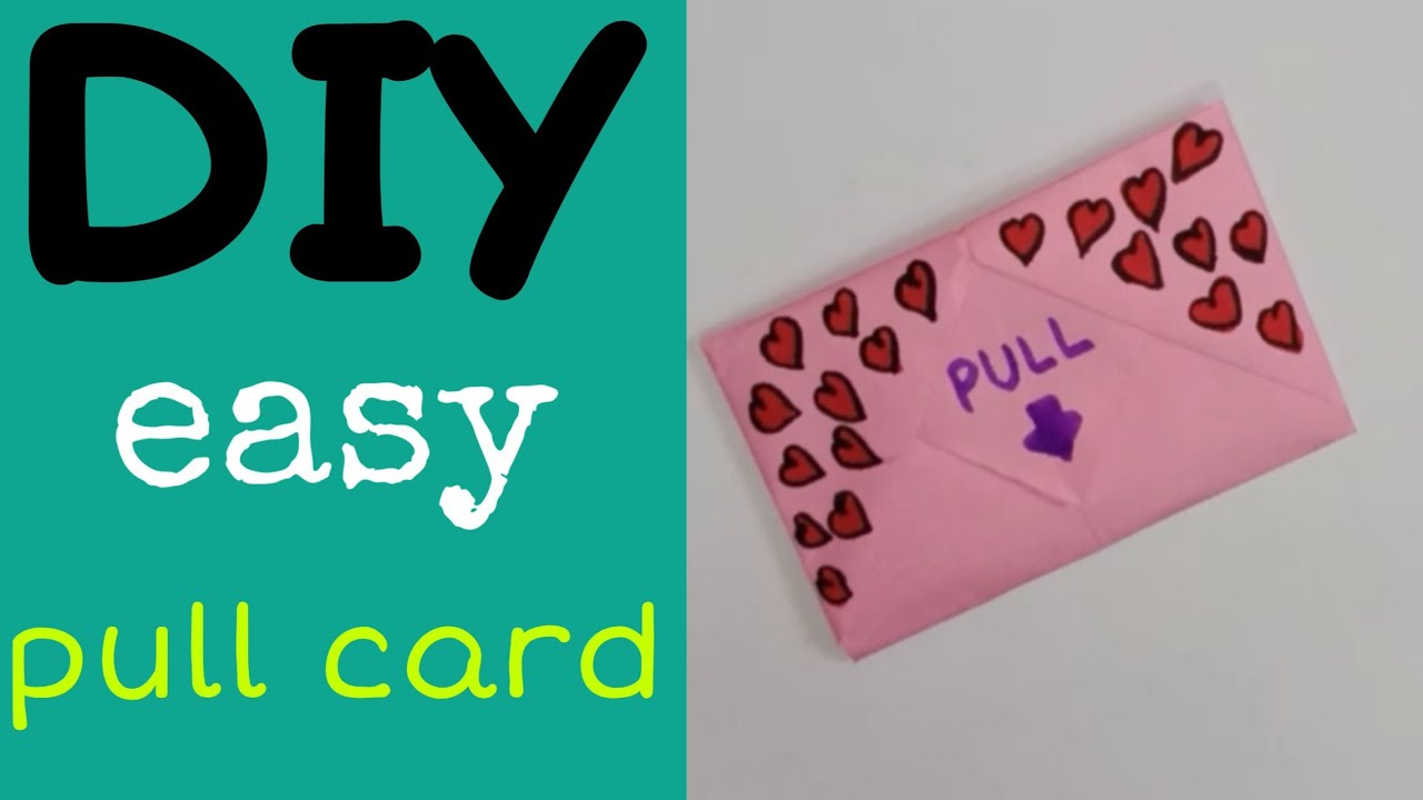 DIY - Surprise message card | pull tab origami envelope card | birthday ...