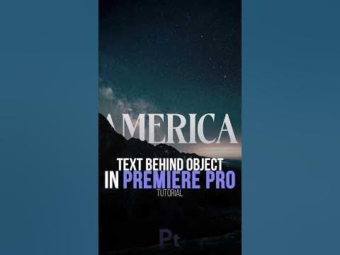 Add Text Behind Object in Premiere Pro - YouTube