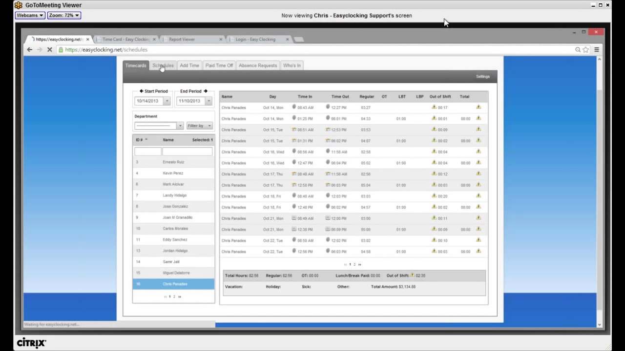 Easy Clocking Web Software Demo - YouTube