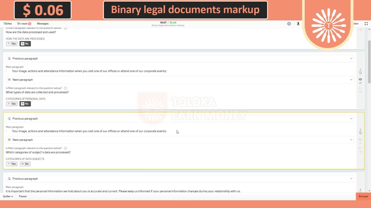 Binary legal documents markup | 0.06$ per task - YouTube