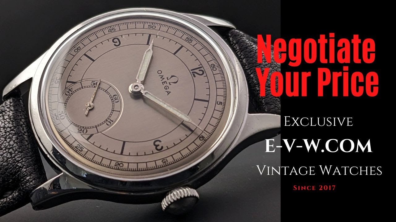 Omega 30T2 PC Sector Dial Calatrava / Ref 2400 / WWII Vintage 1944 # ...