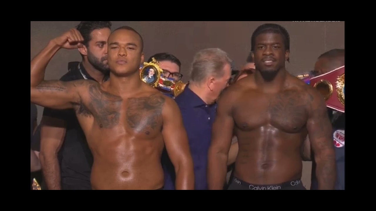 Still trying to intemidate. Weigh in Fabio Wardley v David Adeleye ...
