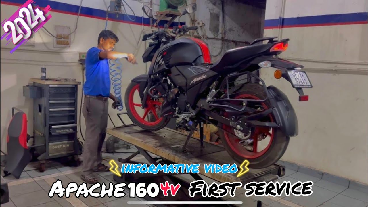 2024 latest Apache 160 4v 1st service || full service guide || adorable ...