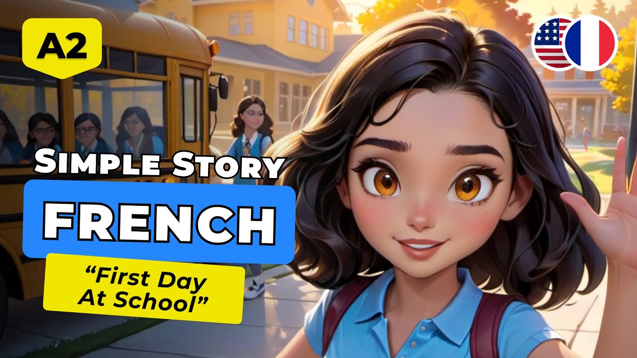 Learning FRENCH with a Short STORY (A1-A2) 🎧 First Day At School - YouTube
