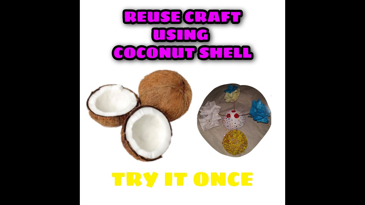 Reuse craft idea || using coconut shell || diy || best out of waste ...