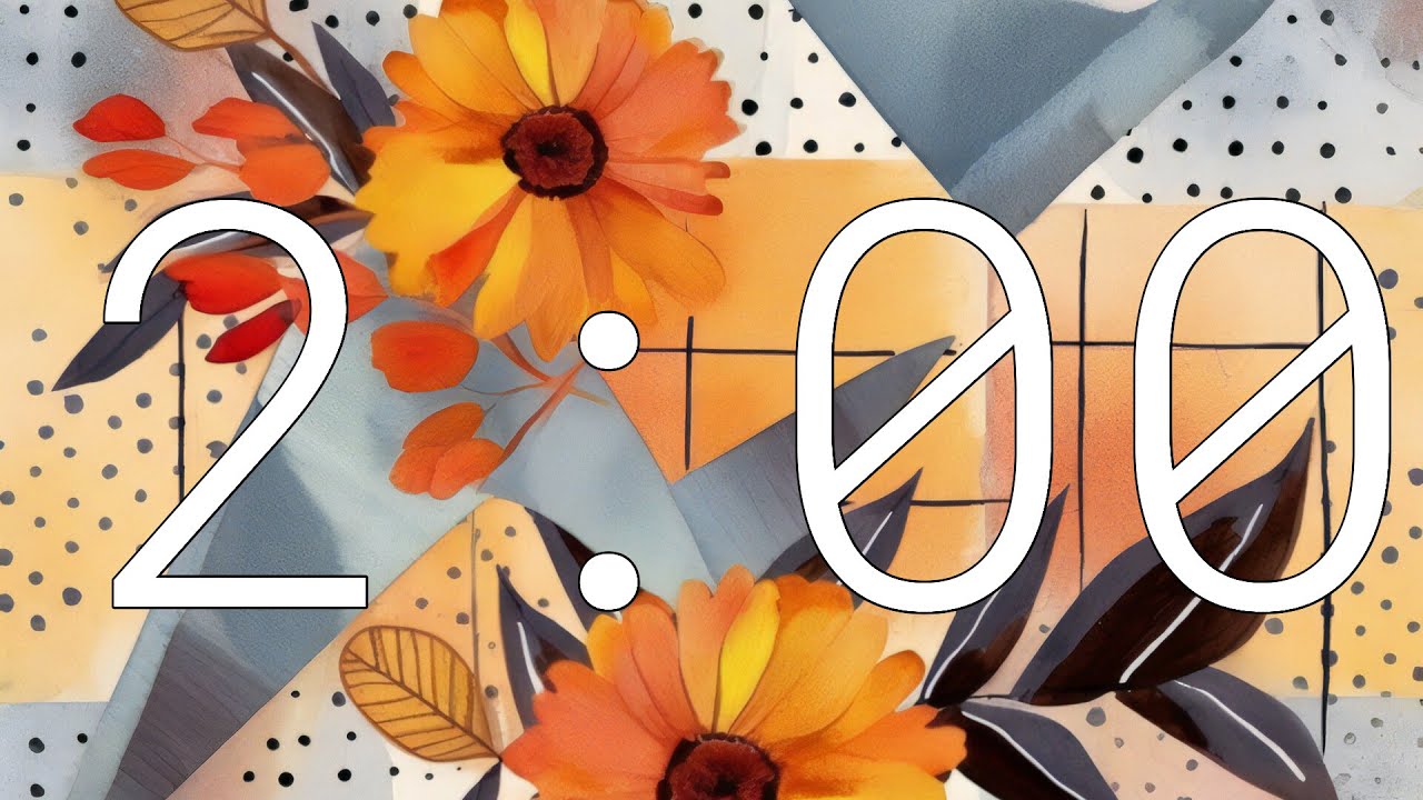 2 minutes Timer - Autumn Geometric Background - YouTube