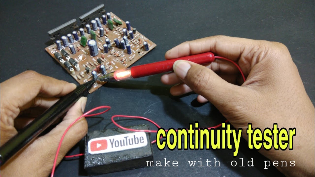 How to make continuity tester easy with old pens - YouTube