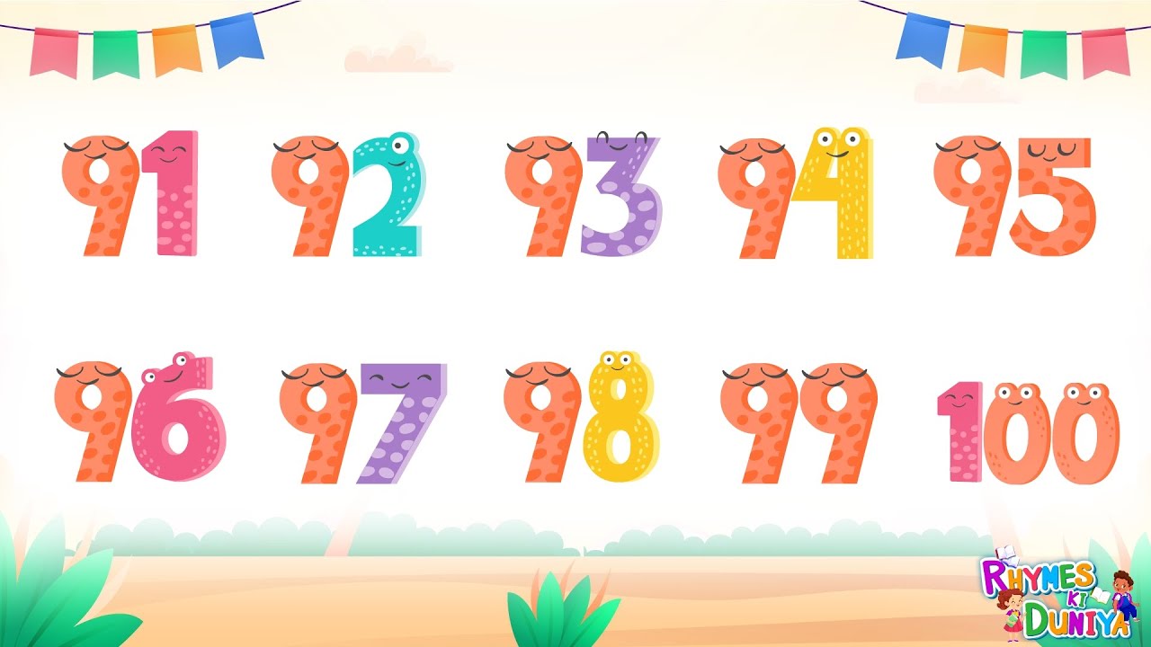 One two three, kids rhymes, 123 Numbers, 1 to 100 counting, learn to ...