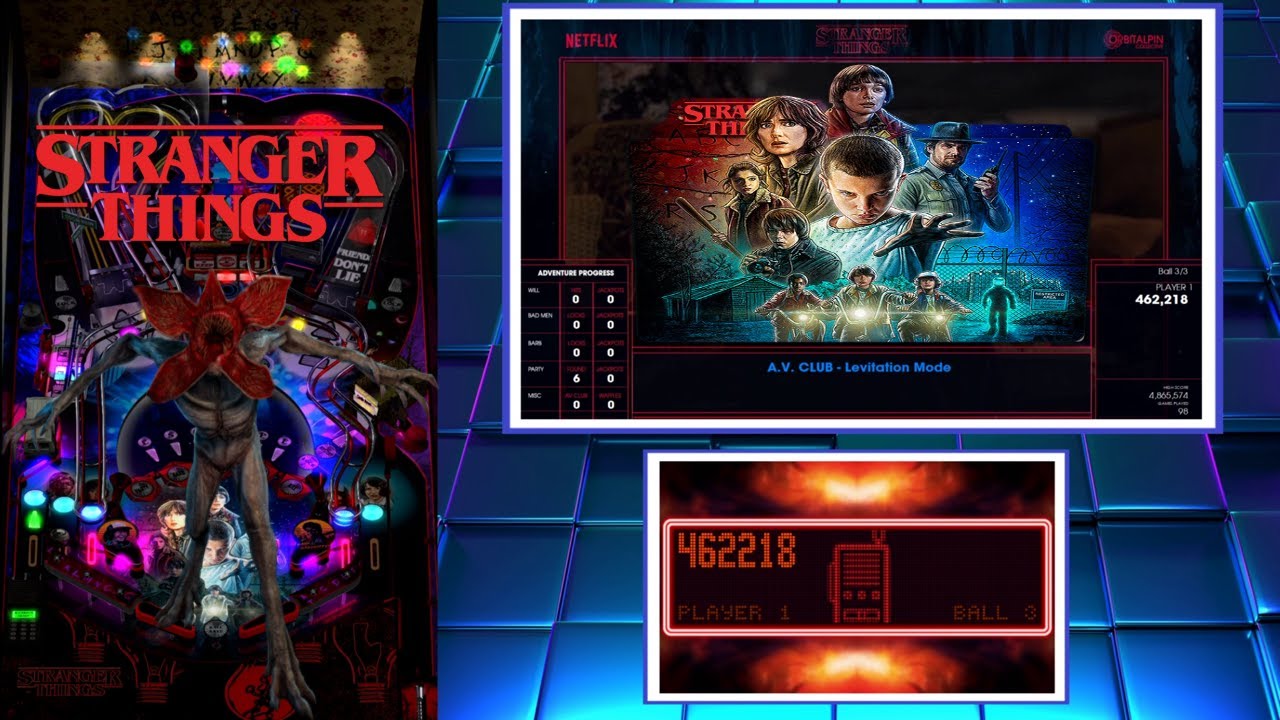 Stranger Things Vpx Pup pack Visual Pinball Gameplay (3 Screen Setup ...