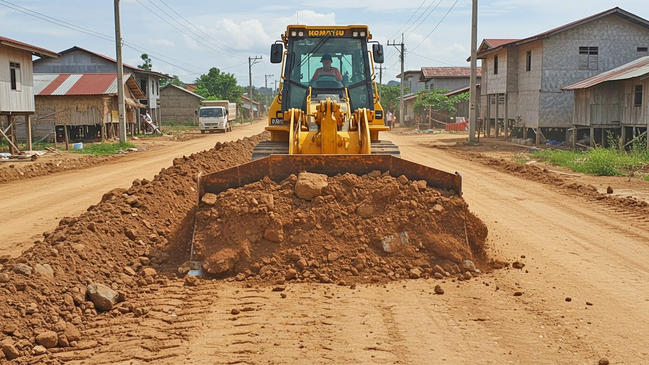 Bulldozer Battles Soil & Rock in Extreme Site Conditions In Action ...