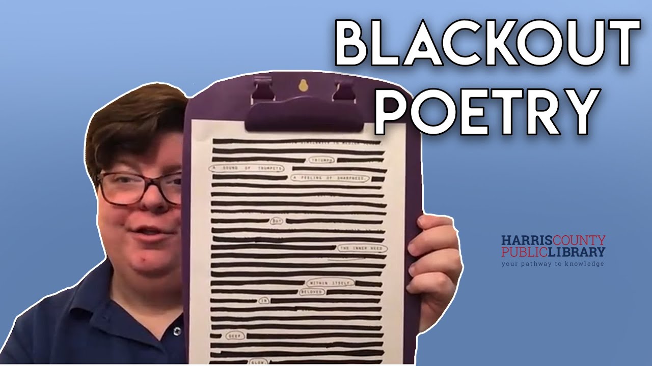 HCPL How To Blackout Poetry YouTube HCPL How To Blackout Poetry YouTube
