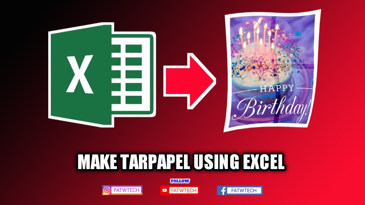 PAANO GUMAWA NG TARPAPEL "EXCEL" - YouTube