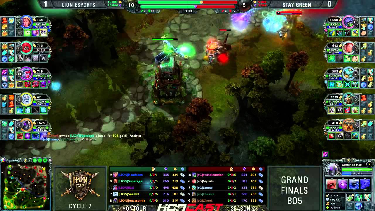 HoN Tour S2 Cycle 7 Grand Finals - LION vs sG game 1 - YouTube
