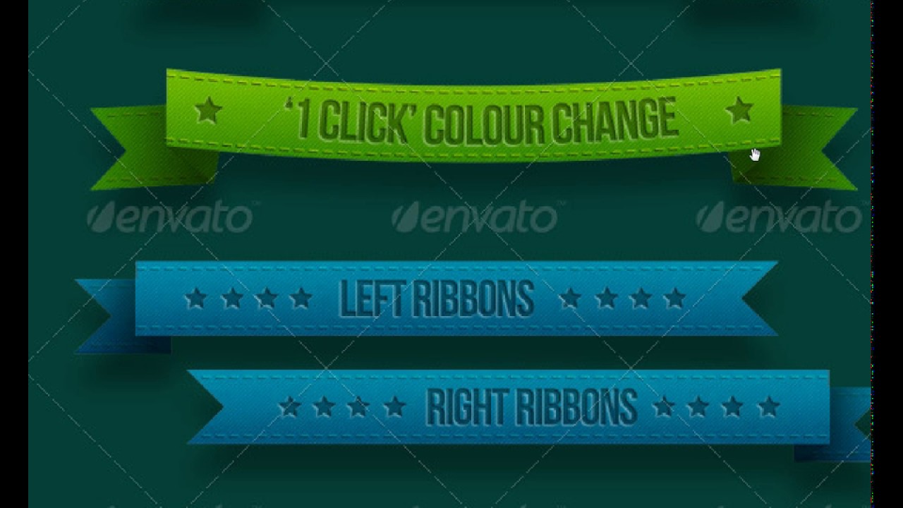 Photoshop CC Tutorial: Banners and Ribbons Design - YouTube