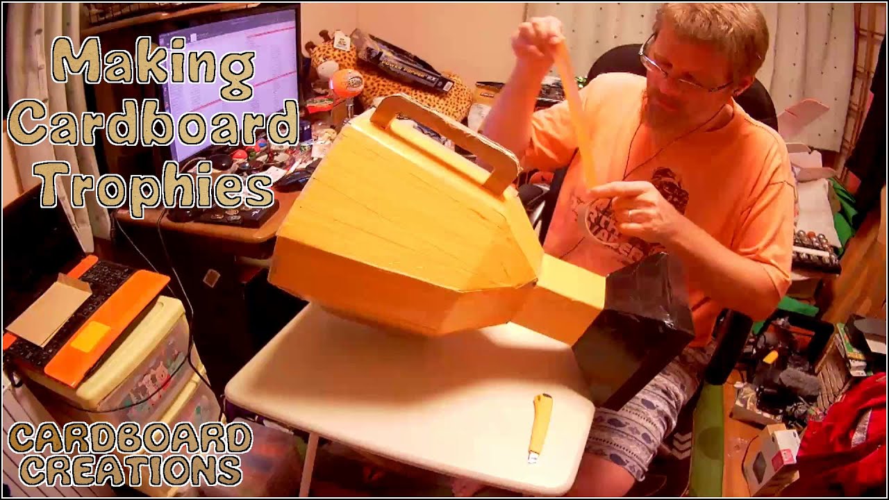 Making Cardboard Trophies with Time Lapse - YouTube