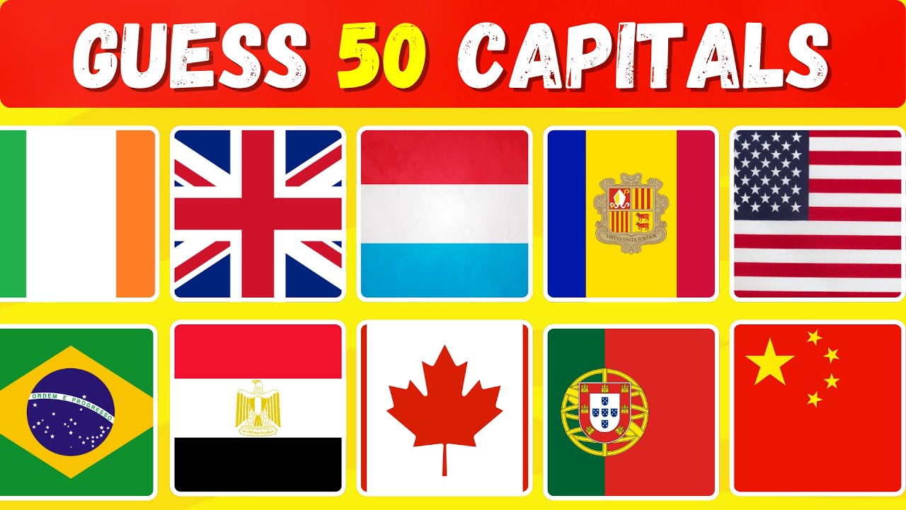 Guess The Capital City Quiz | Guess 50 capitals - YouTube