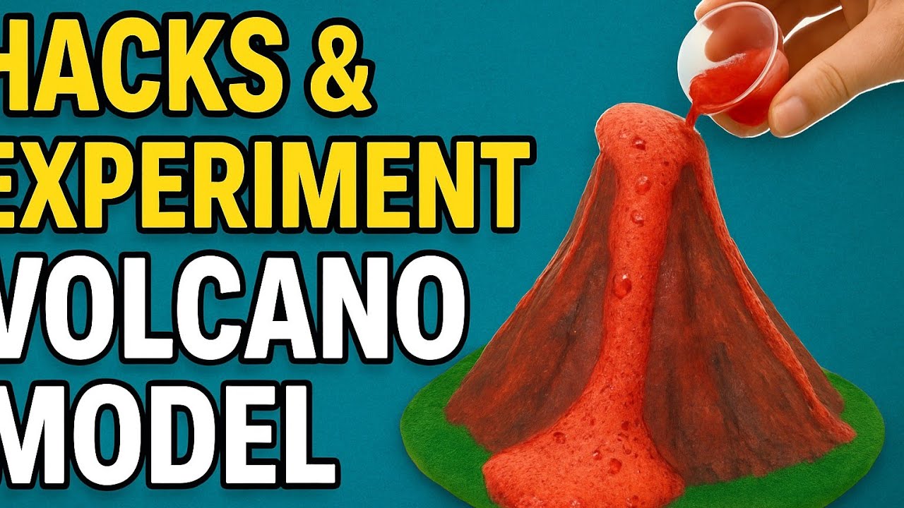 Volcano Eruption Model 🌋 | Fun Science Experiment & Tricks easy Volcano ...