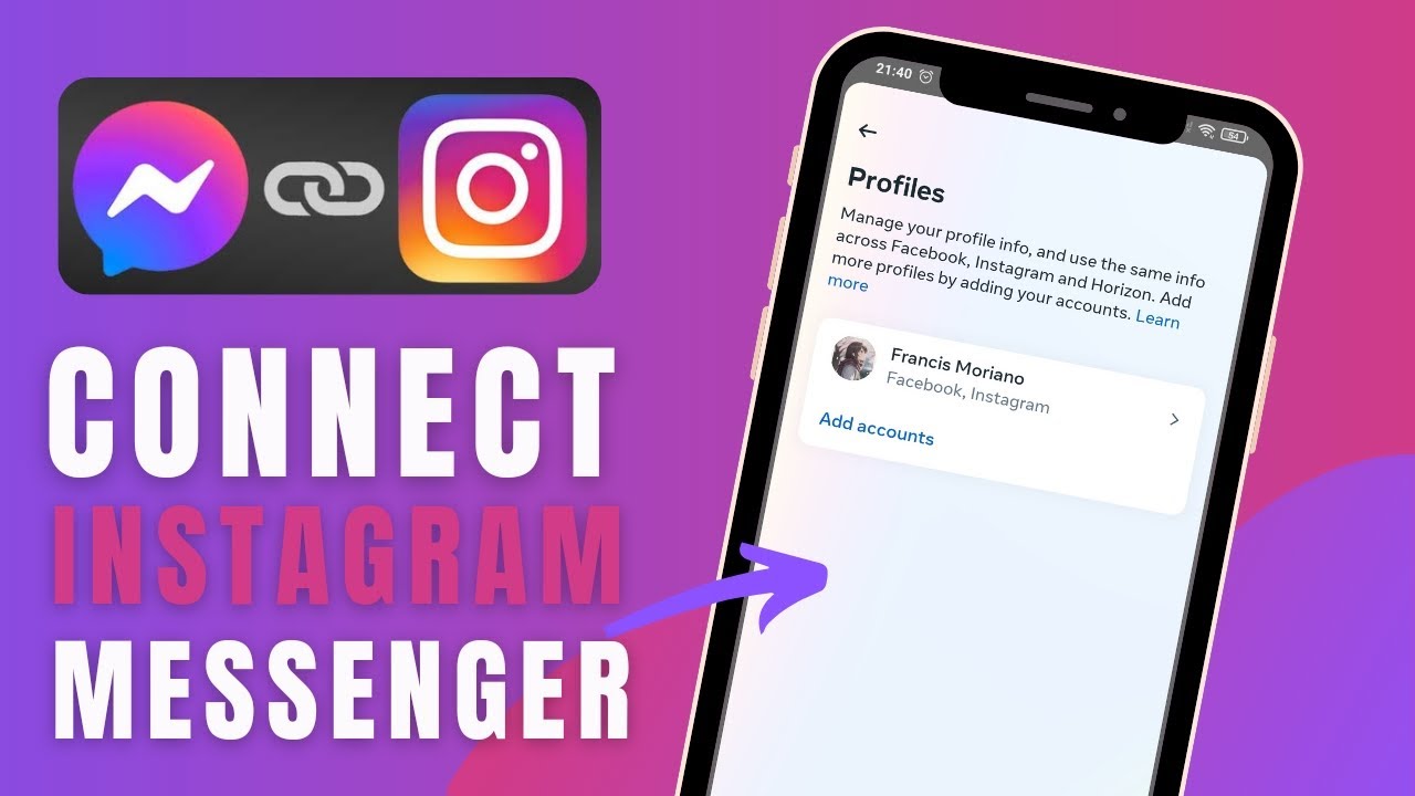 How To Connect Instagram To Messenger (Step By Step) - YouTube