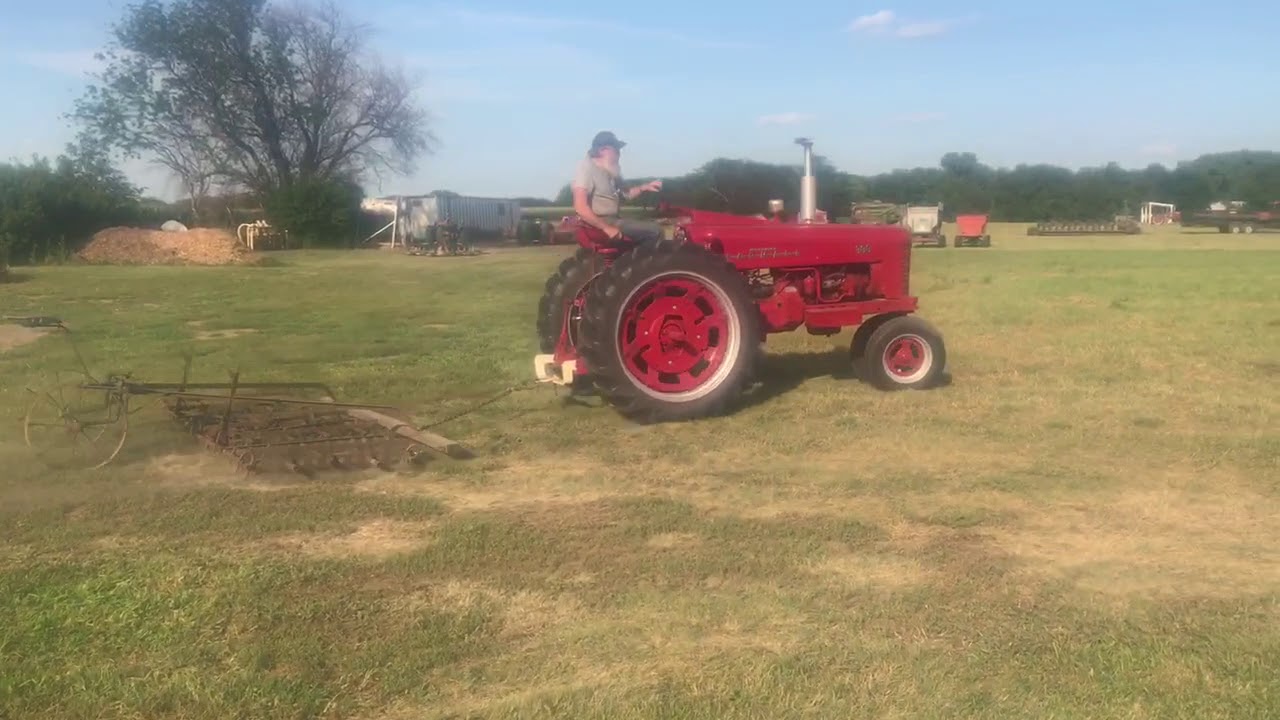 Horse drawn harrow - YouTube