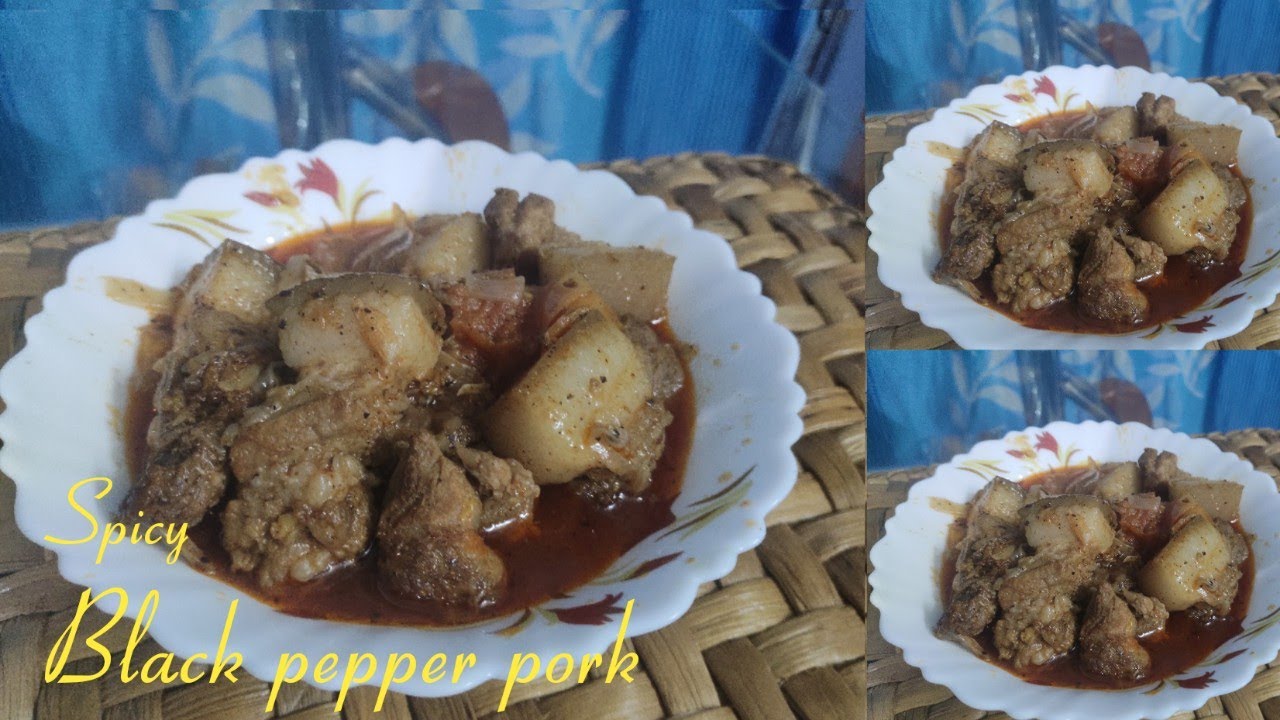Spicy Black pepper pork - YouTube