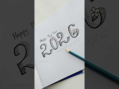 Happy New Year 2026 ✨ | Hand Lettering with Pencil | Satisfying Art Shorts