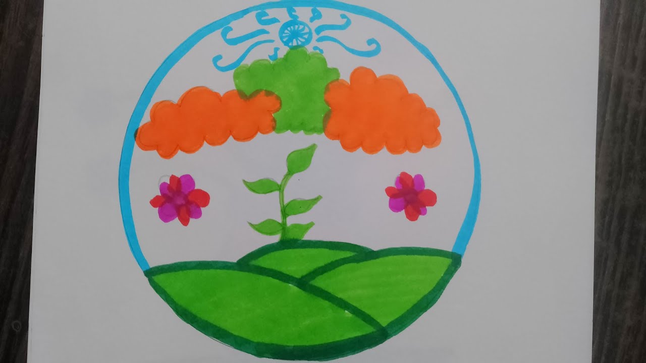 Republic day drawing with Doms brush pen,2023 amazing painting art ...