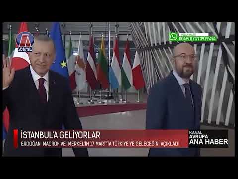 Ana Haber -Macron ve Merkel 17 Mart'ta İstanbula Geliyor 12.03.2020 | Kanal Avrupa