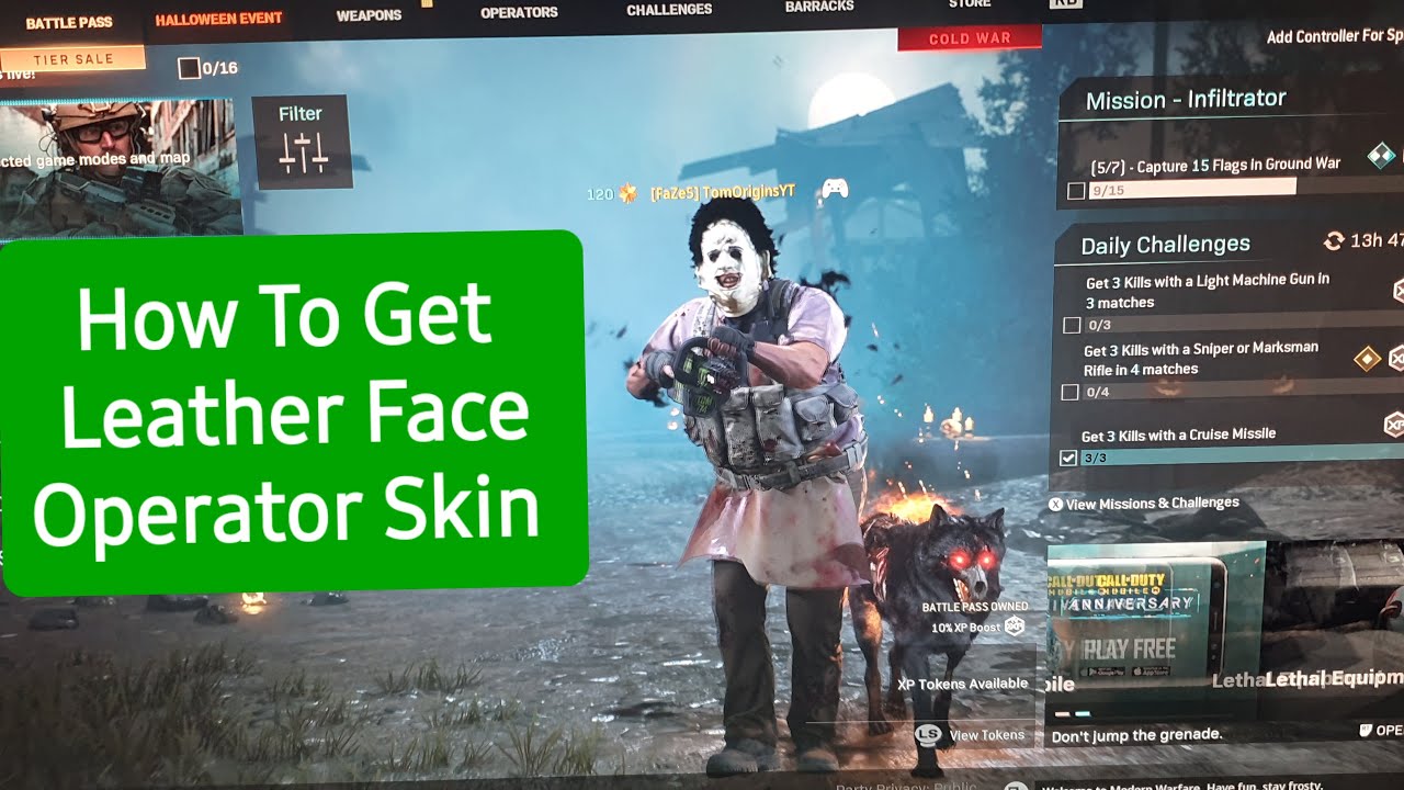 How to get LEATHERFACE in The Haunting of Verdansk WARZONE & MW - YouTube