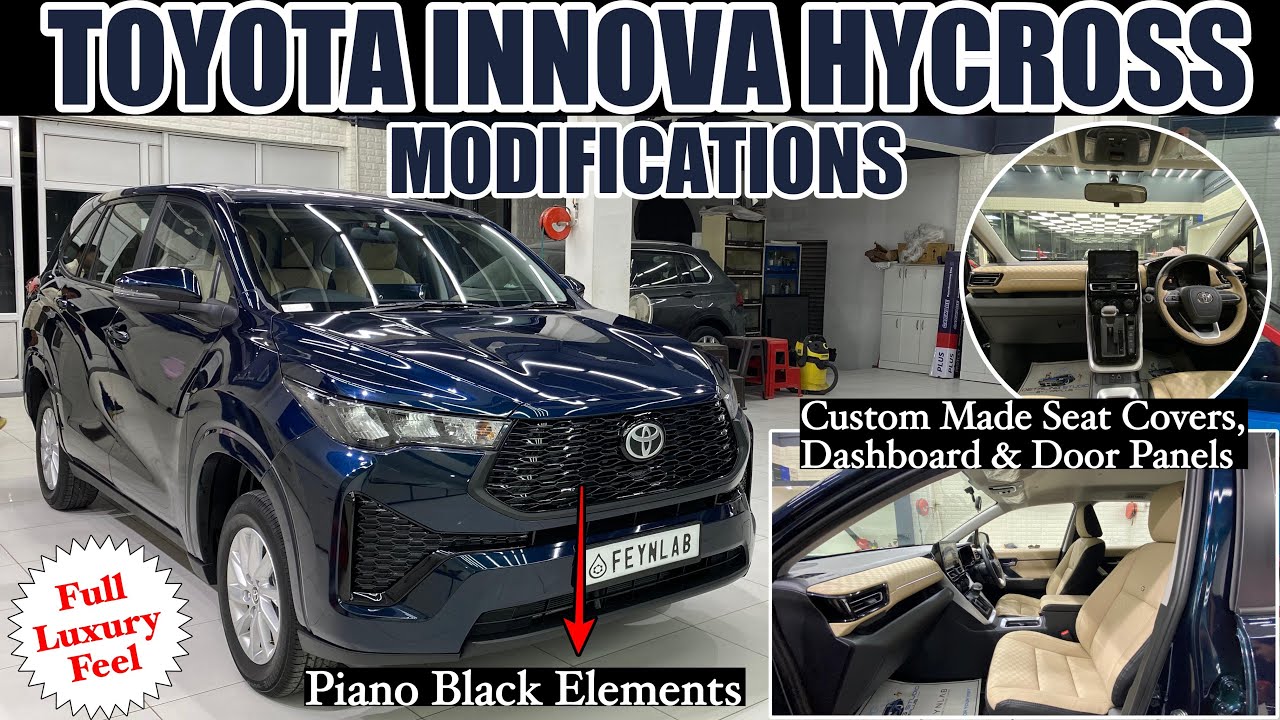 Toyota Innova Hycross Modified | HydroDipping, Seat cover, Dashboard ...
