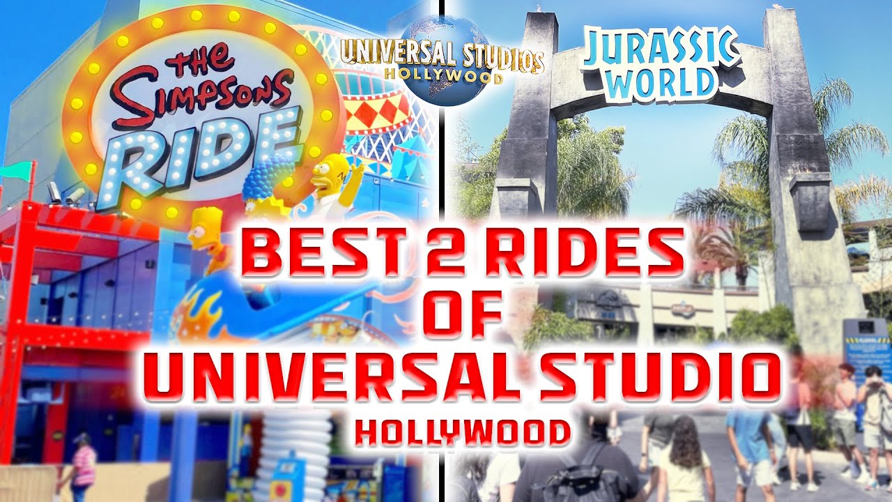 2023 THE SIMPSONS RIDE AND THE JURASSIC WORLD RIDE - YouTube