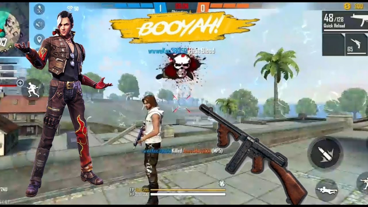 Free fire gameplay in vector booyah - YouTube
