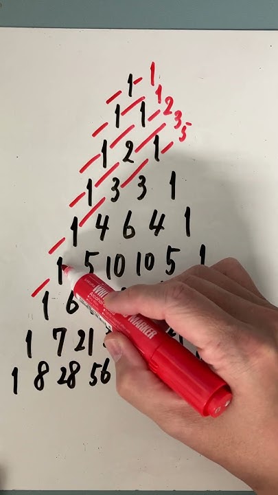 Fibonacci number obtained from Pascal's triangle - YouTube
