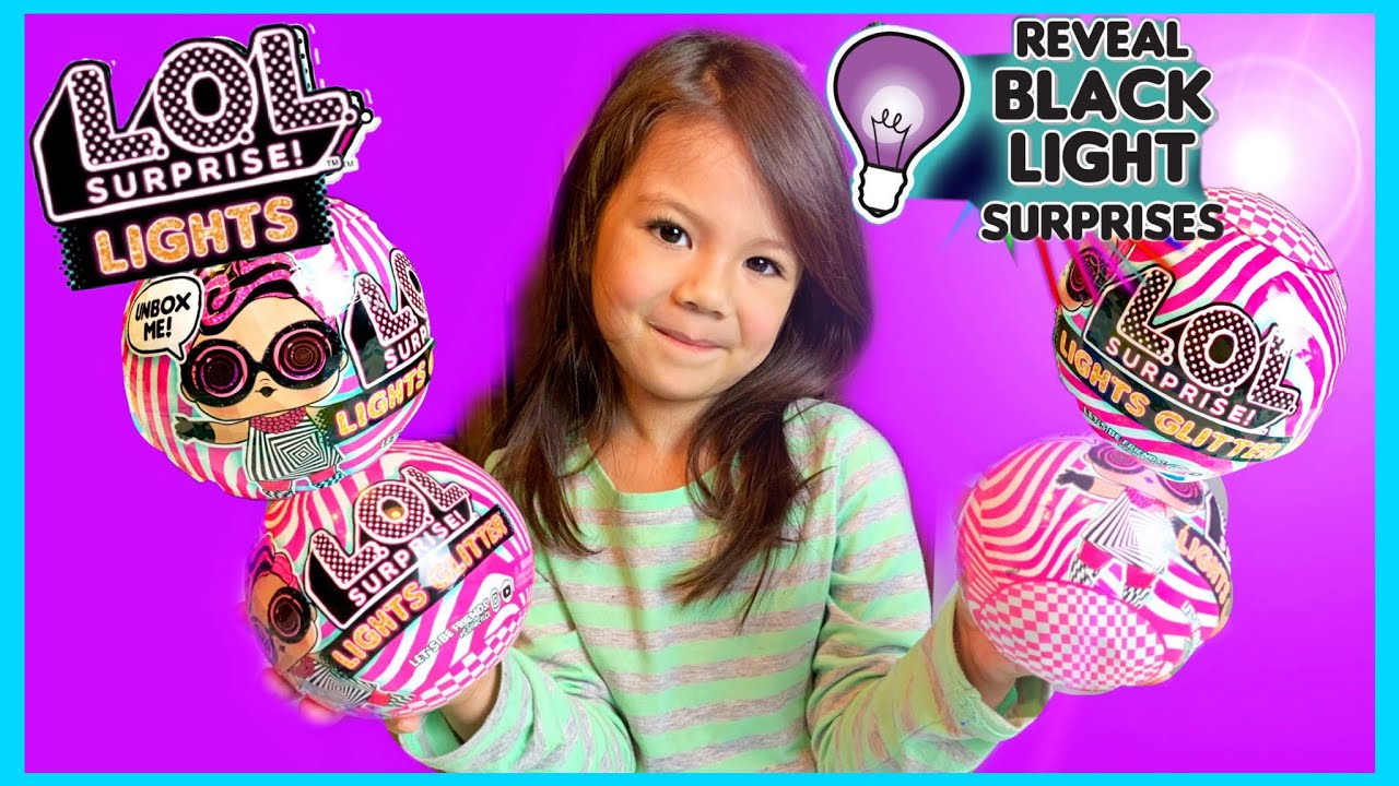 New! LOL Surprise LIGHTS GLITTER Series Reveal BLACK LIGHT Surprises ...