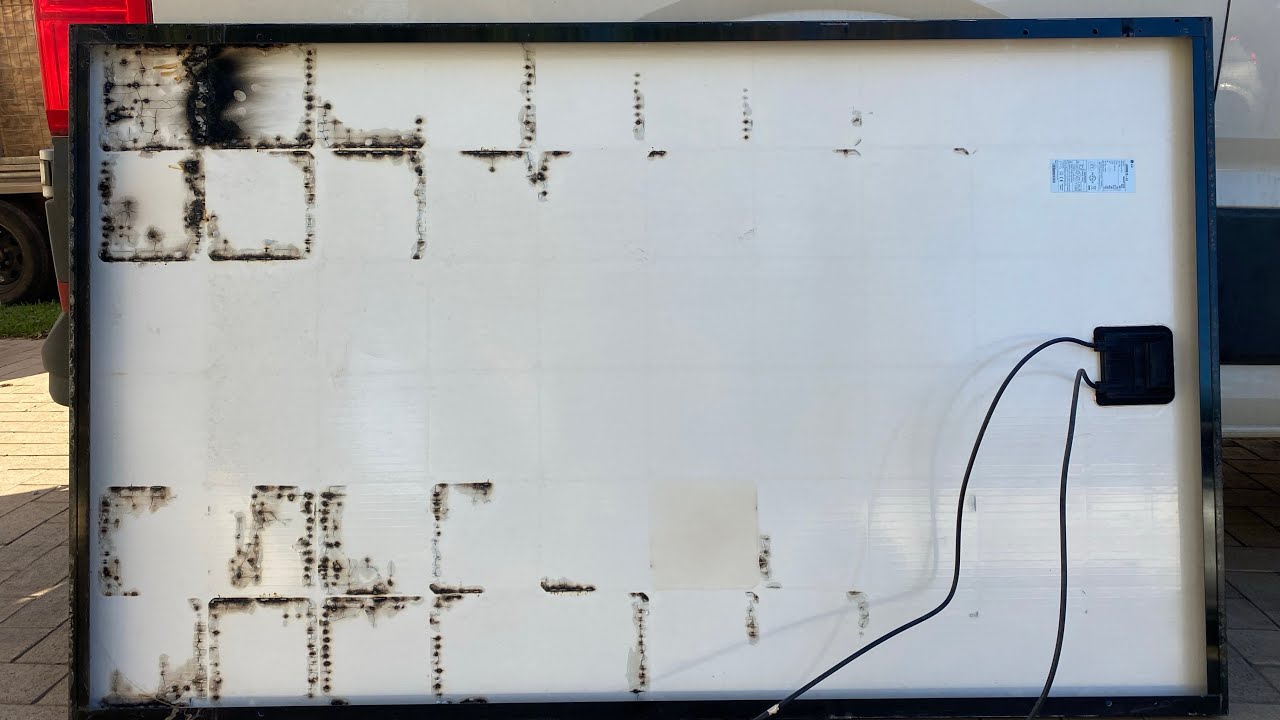 Why did this LG solar panel burn like this. - YouTube