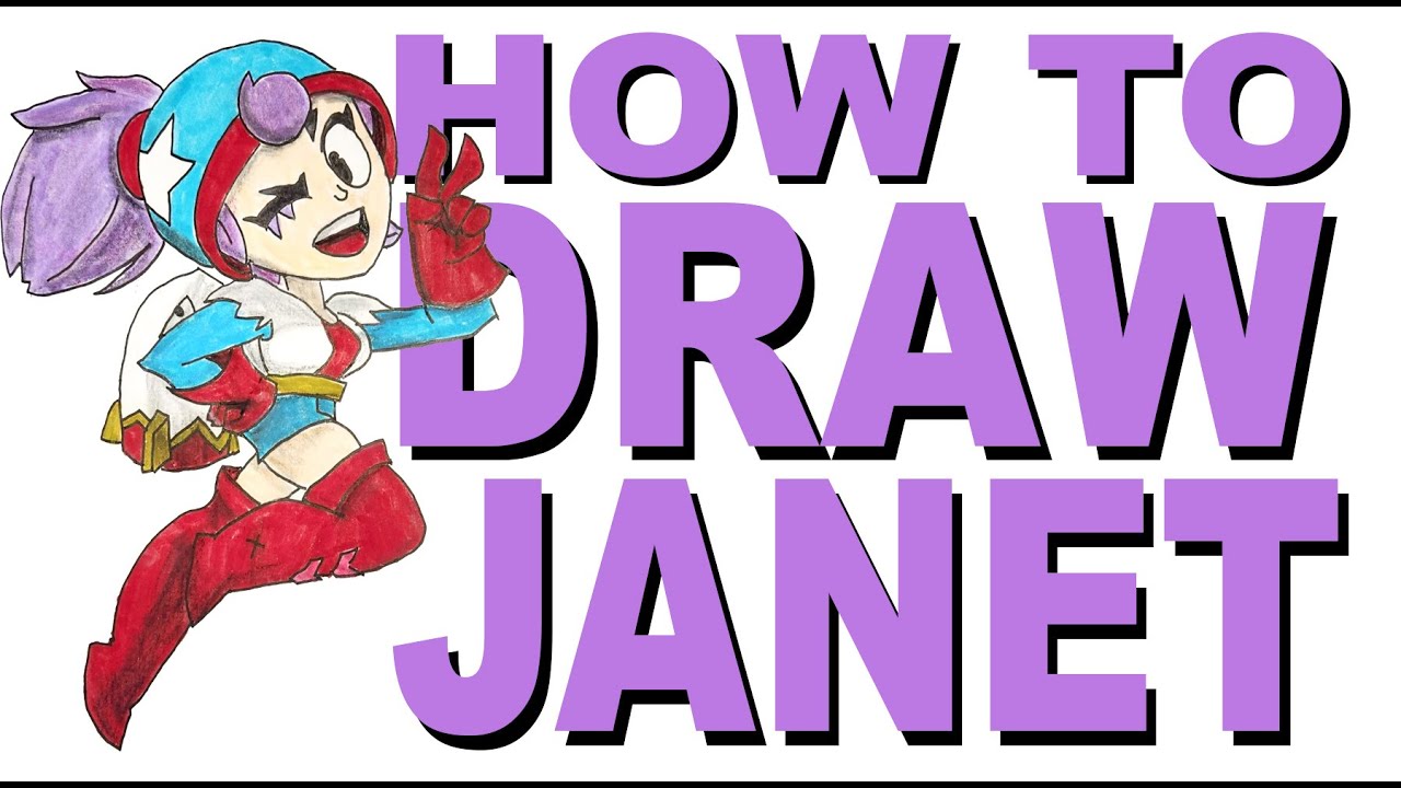 How to draw Janet (Brawl Stars) - YouTube