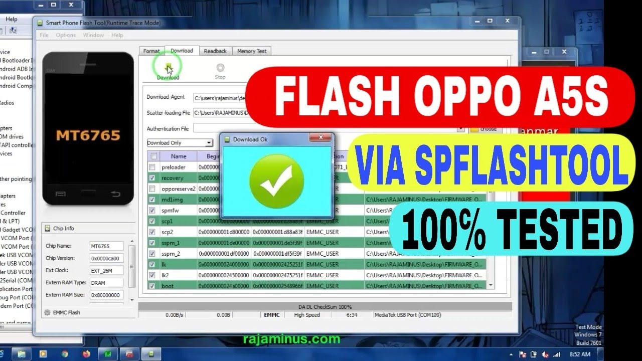 Cara Flash Oppo A5s Via Spflashtool - YouTube