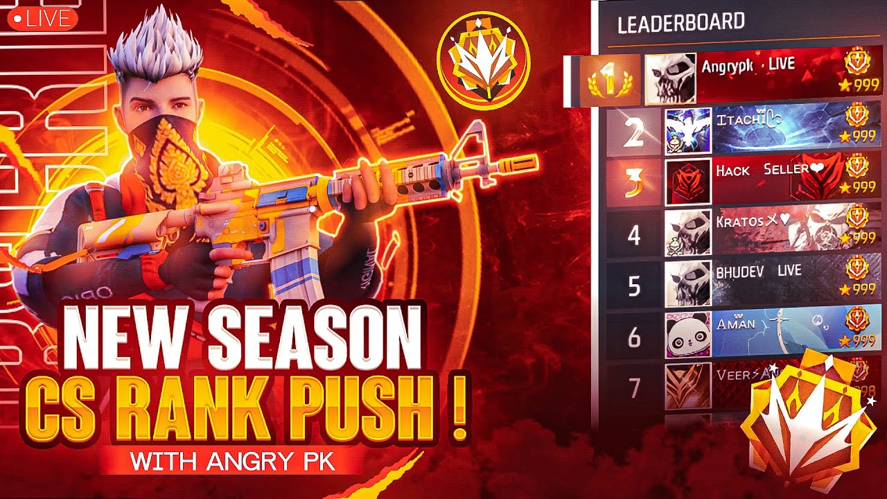 😱🔥NEW SEASON CSR PUSH TOP 1 REGION #AngrpkLive#rggamer#freefirelive# ...