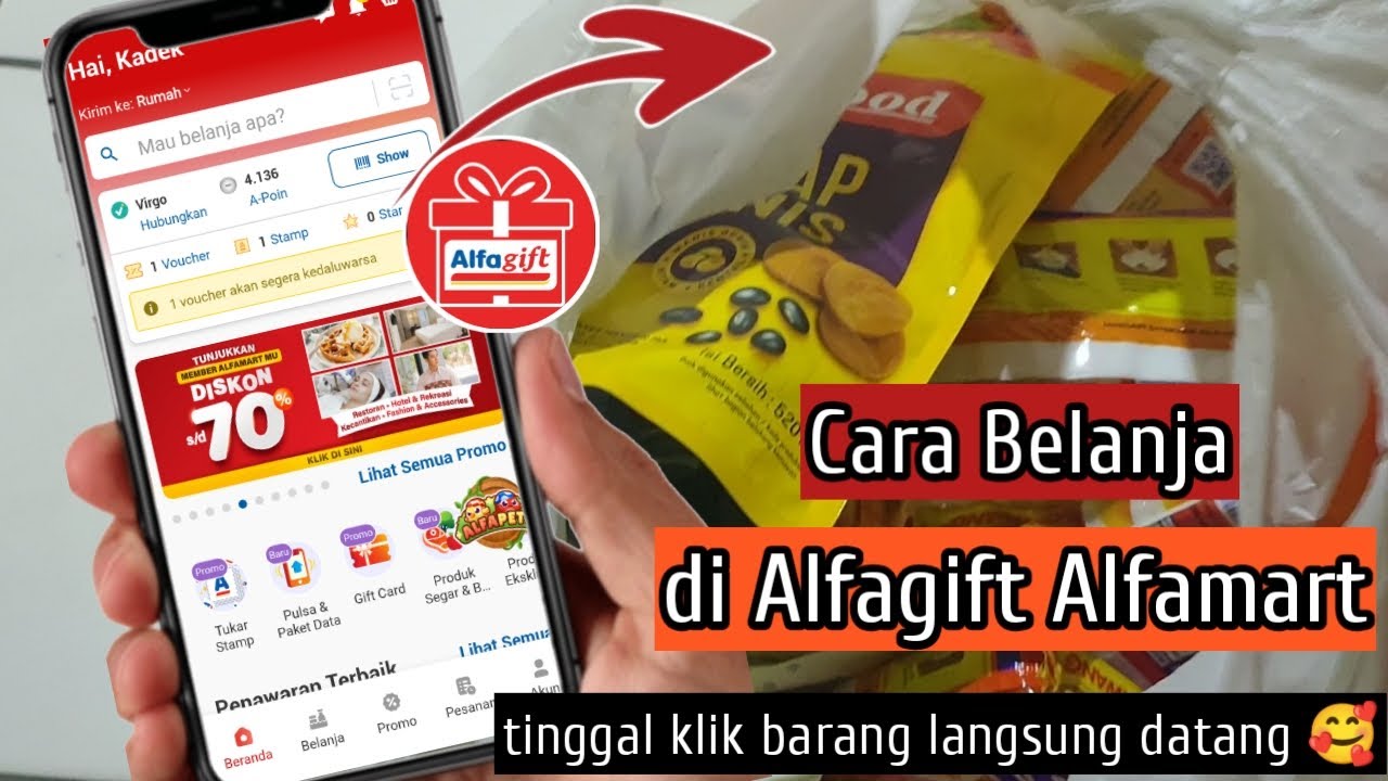 Cara Belanja Online Pakai Alfagift Alfamart - YouTube