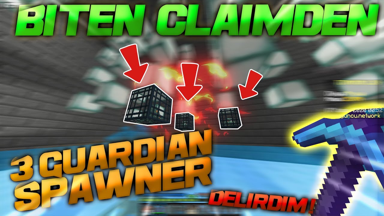 BİTEN CLAİMDEN 3 GUARDİAN SPAWNER BULDUM ! -minecraft sonoyuncu ...