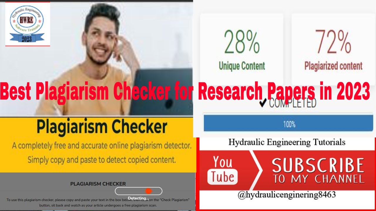 TOP 10 Best Plagiarism Checker for Research Papers in 2023? - YouTube