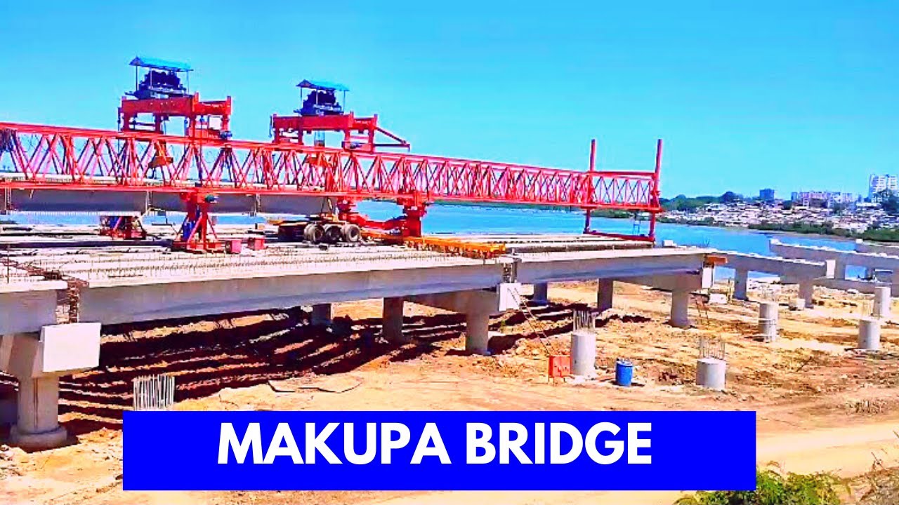 THE CONSTRUCTION OF US $42M MAKUPA BRIDGE IN MOMBASA, KENYA - YouTube