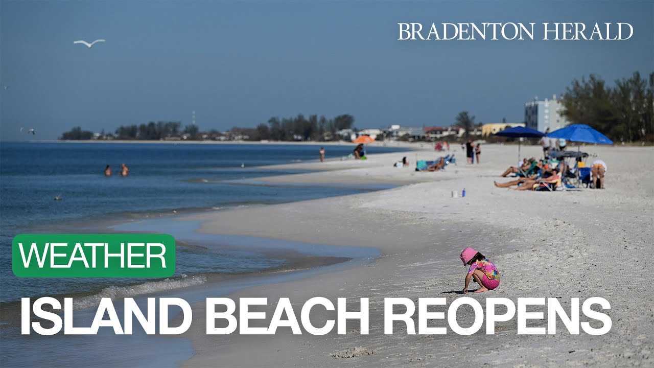 Officials reopen Manatee Public Beach after hurricanes - YouTube