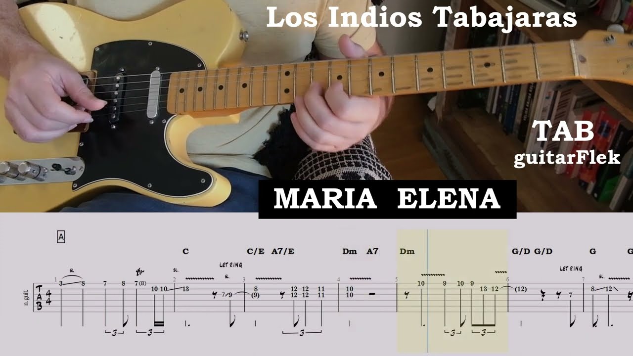 Maria Elena Los Indios Tabajaras guitar cover lesson with tab | Guitar ...