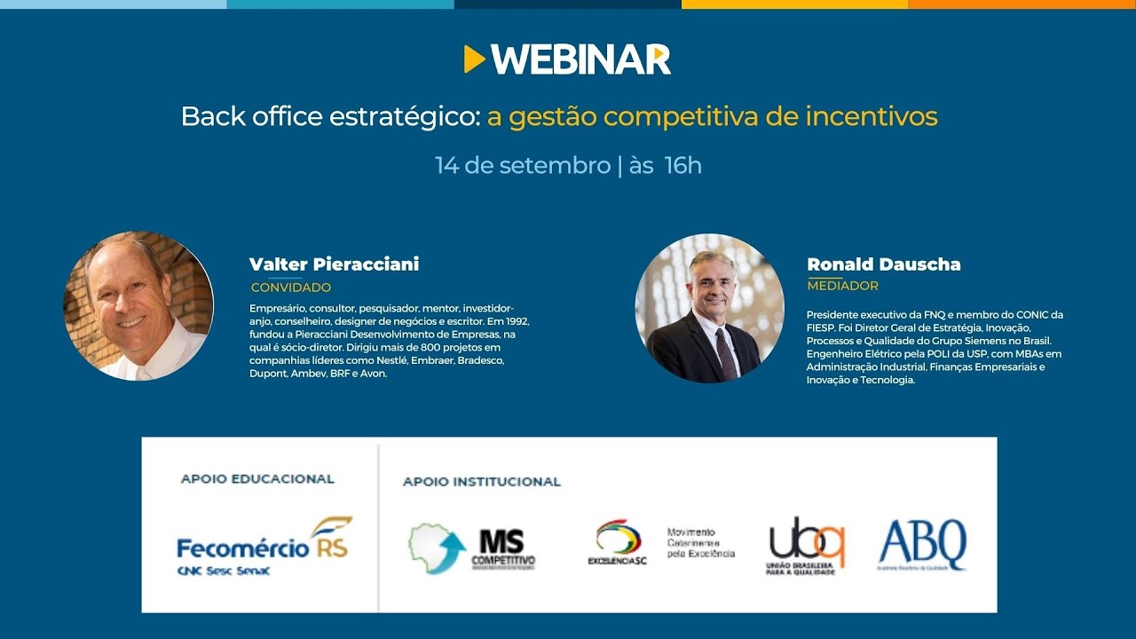 Webinar "Back office estratégico: a gestão competitiva de incentivos" - YouTube