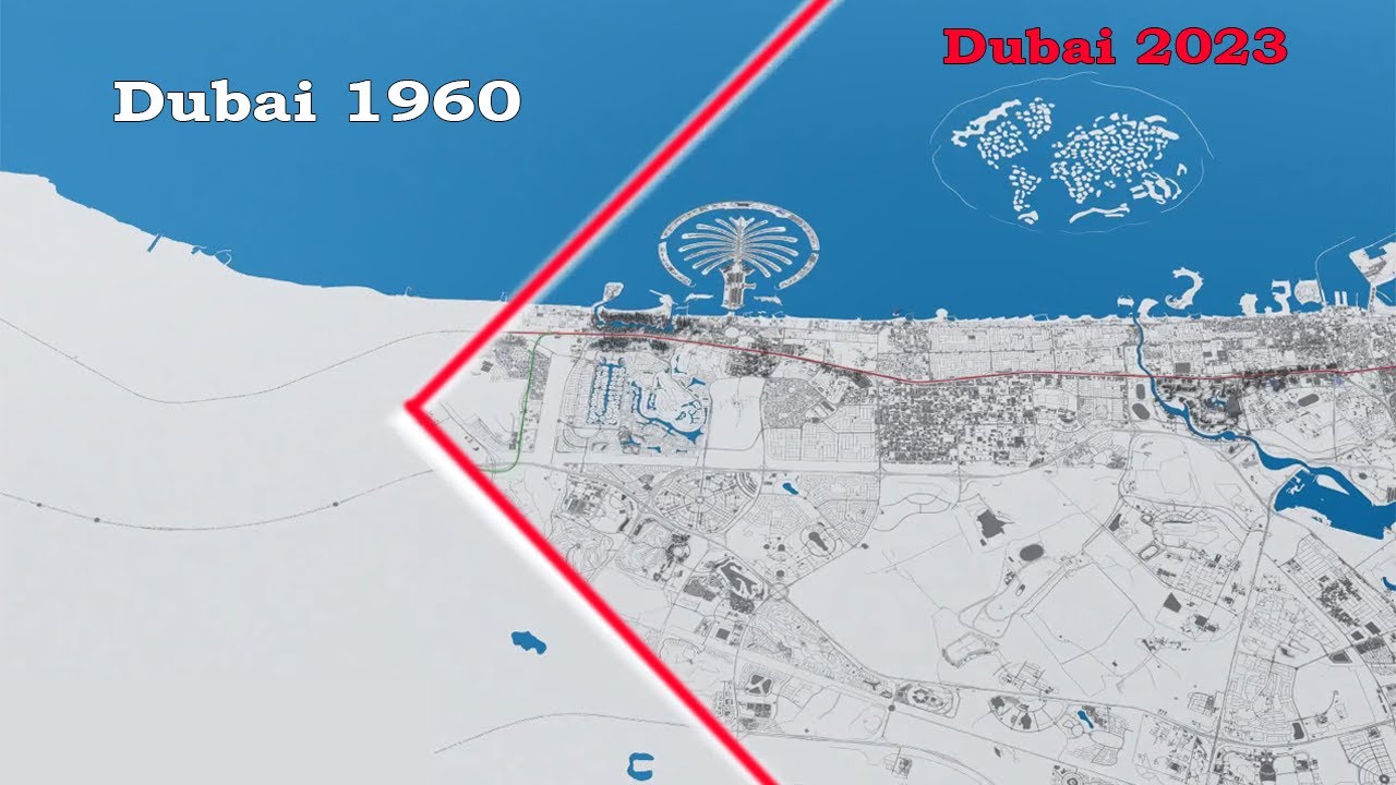 Dubai Evolution from 1960 to 2021 Time-lapse - YouTube