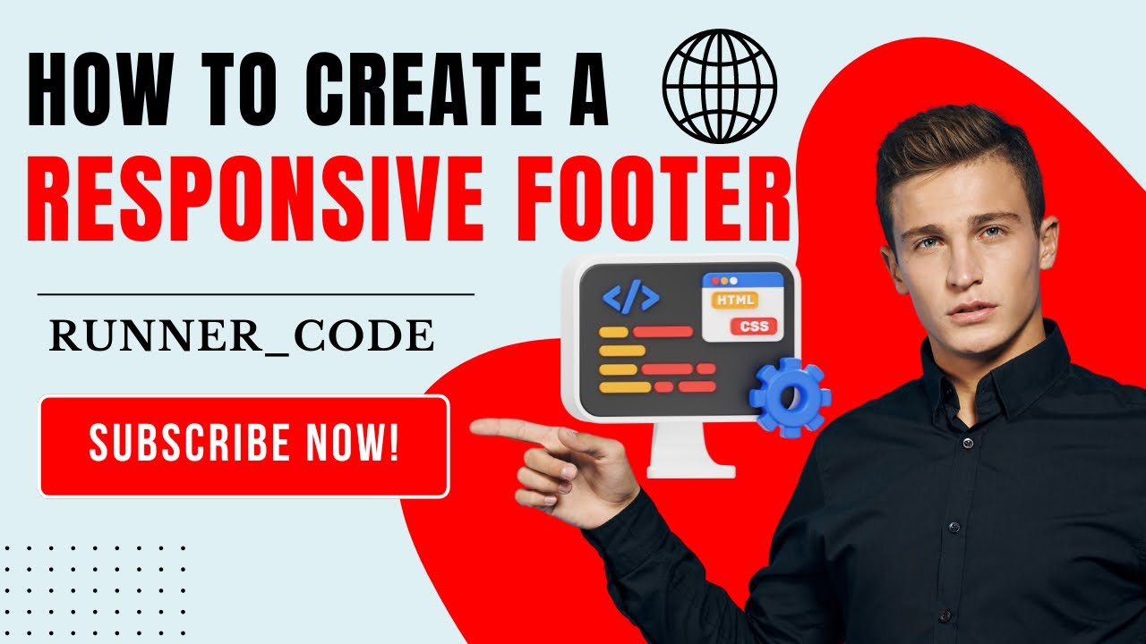 Create a Stunning Responsive Footer using HTML & CSS | Beginner ...