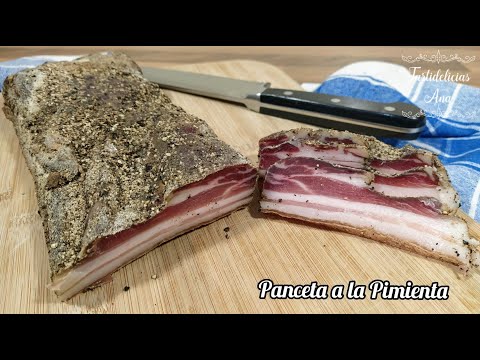 👍😋ESPECTACULAR PANCETA CURADA A LA PIMIENTA EN LA NEVERA