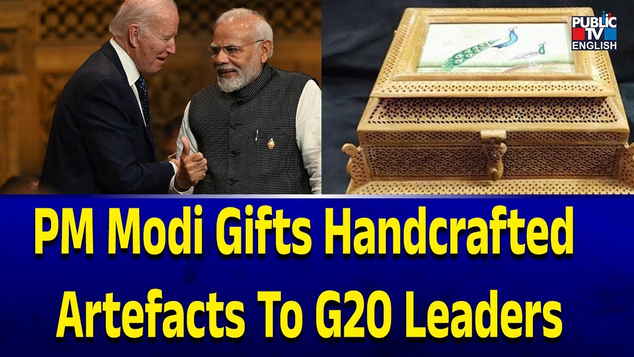 PM Modi Gifts Handcrafted Artefacts To G20 Leaders | Public TV English ...