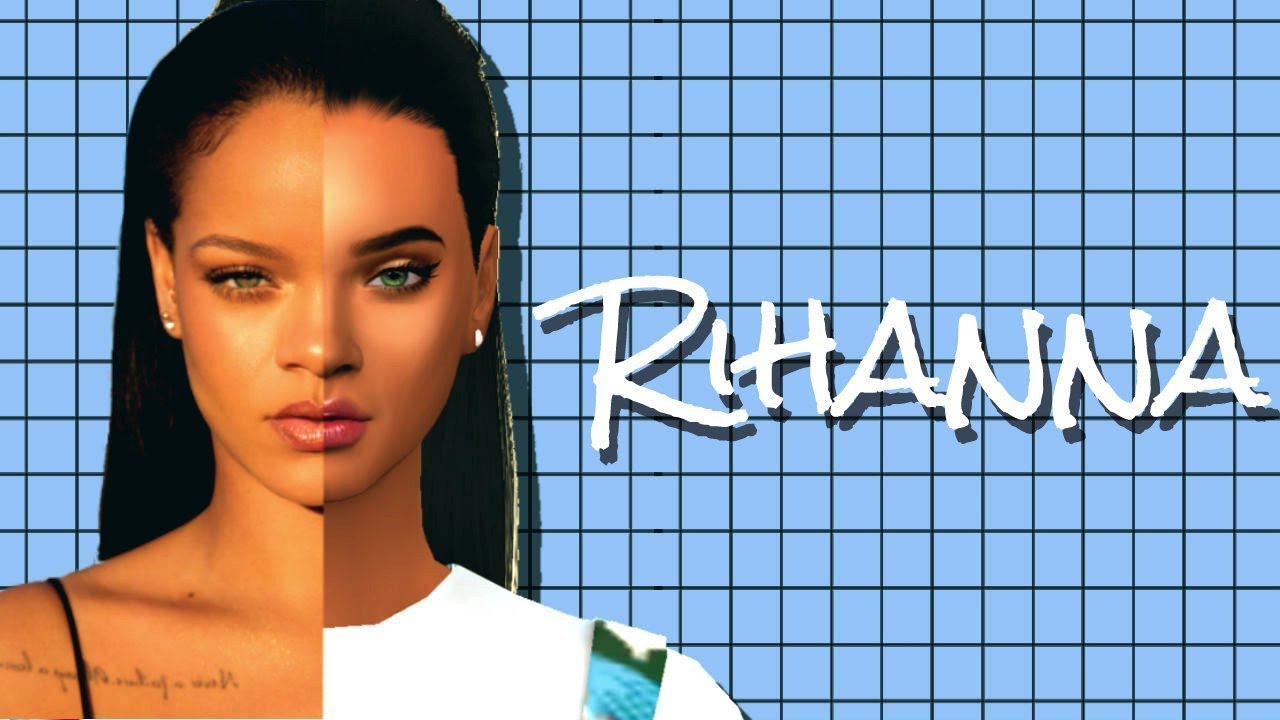 Sims 4 : Create A Sim - Rihanna + CC list - YouTube