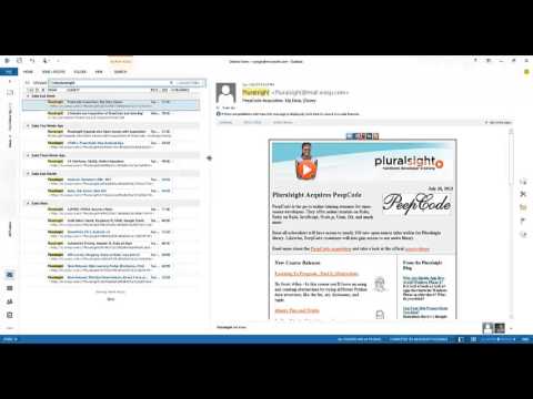 Change back to readable Compact view in Outlook 2013 - YouTube